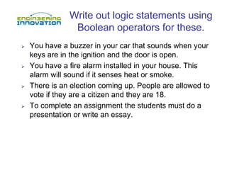 boolean-logic.pptx | Programming Languages | Computing
