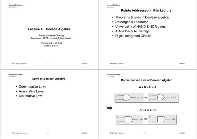 Boolean Algebra Pdf Programming Languages Computing