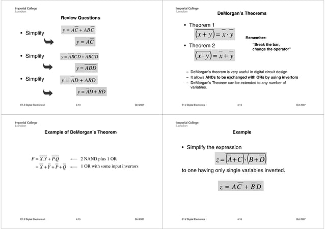 Boolean algebra | PDF | Programming Languages | Computing