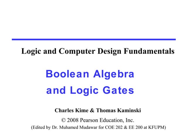 Boolean algebra And Logic Gates | PPT