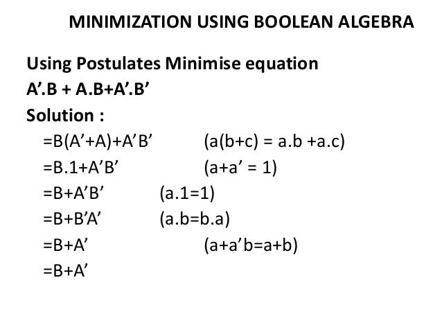 Boolean algebra
