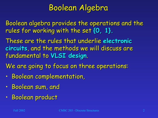 Boolean algebra | PPT