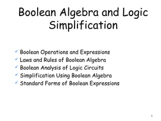 Boolean algebra | PPT | Programming Languages | Computing