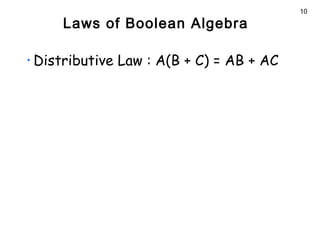 Boolean algebra | PPT | Programming Languages | Computing