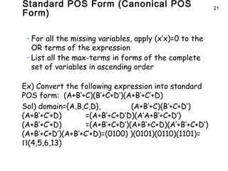 Boolean algebra | PPT | Programming Languages | Computing