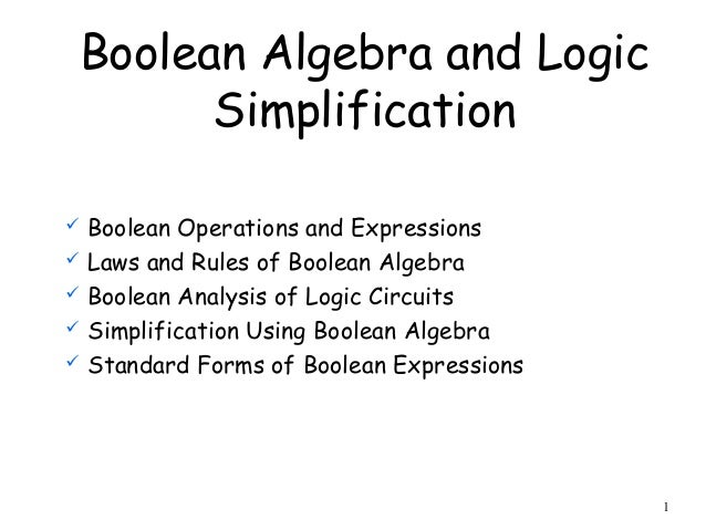 Boolean algebra