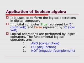 Boolean algebra | PPT