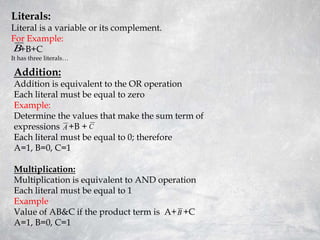Boolean Algebra | PPTX