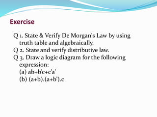 Boolean algebra | PPTX