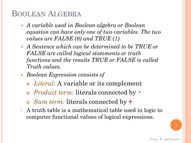 Boolean algebra and Logic gates | PDF
