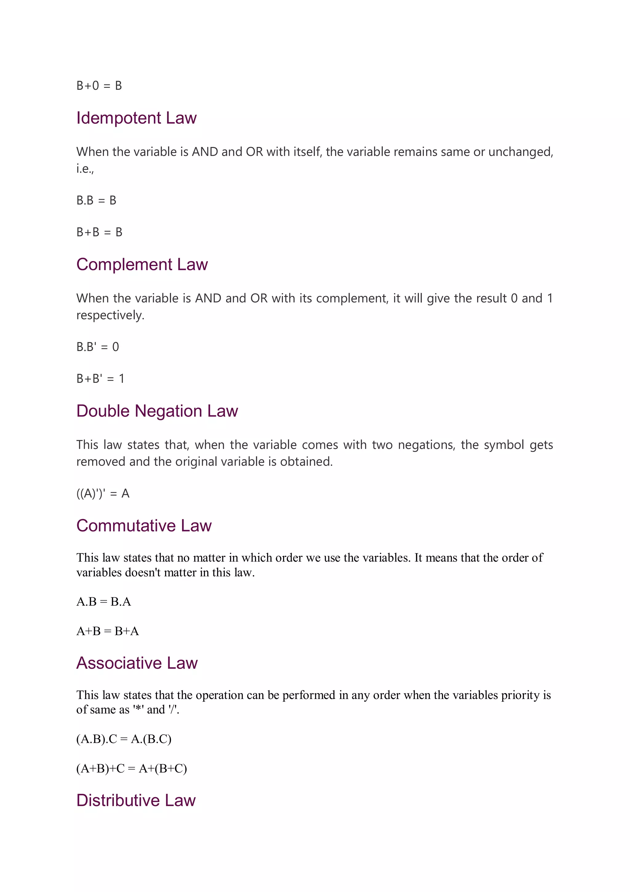 Boolean Algebra.pdf | Programming Languages | Computing