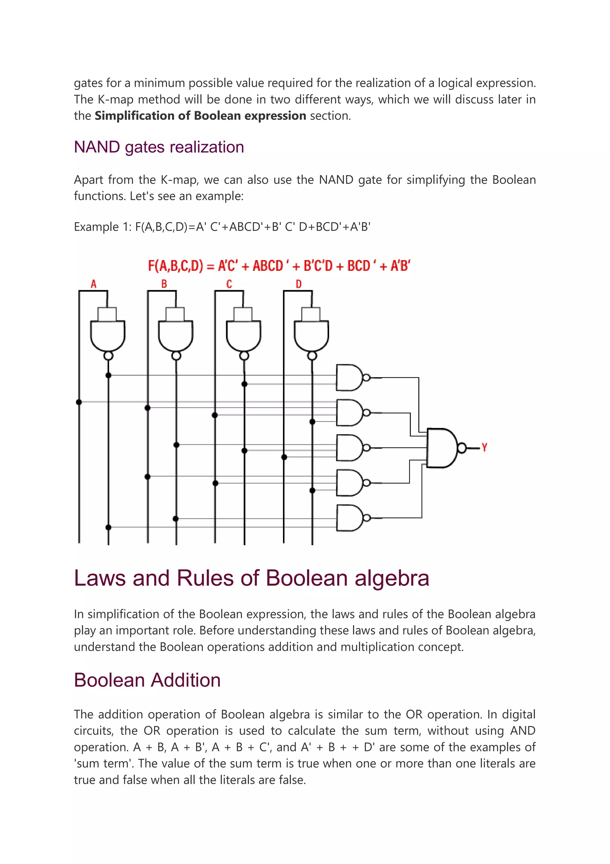Boolean Algebra.pdf | Programming Languages | Computing