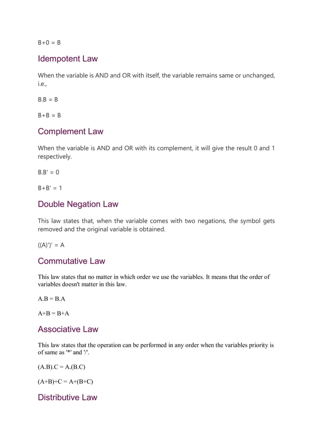 Boolean Algebra.pdf | Programming Languages | Computing