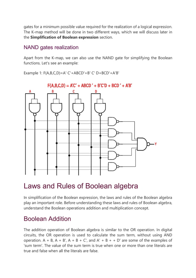 Boolean Algebra.pdf | Programming Languages | Computing