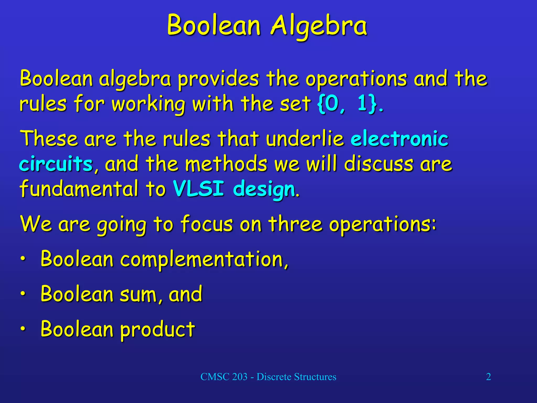 BooleanAlgebra.ppt | Physics | Science