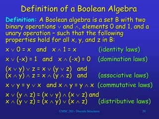 BooleanAlgebra.ppt | Physics | Science