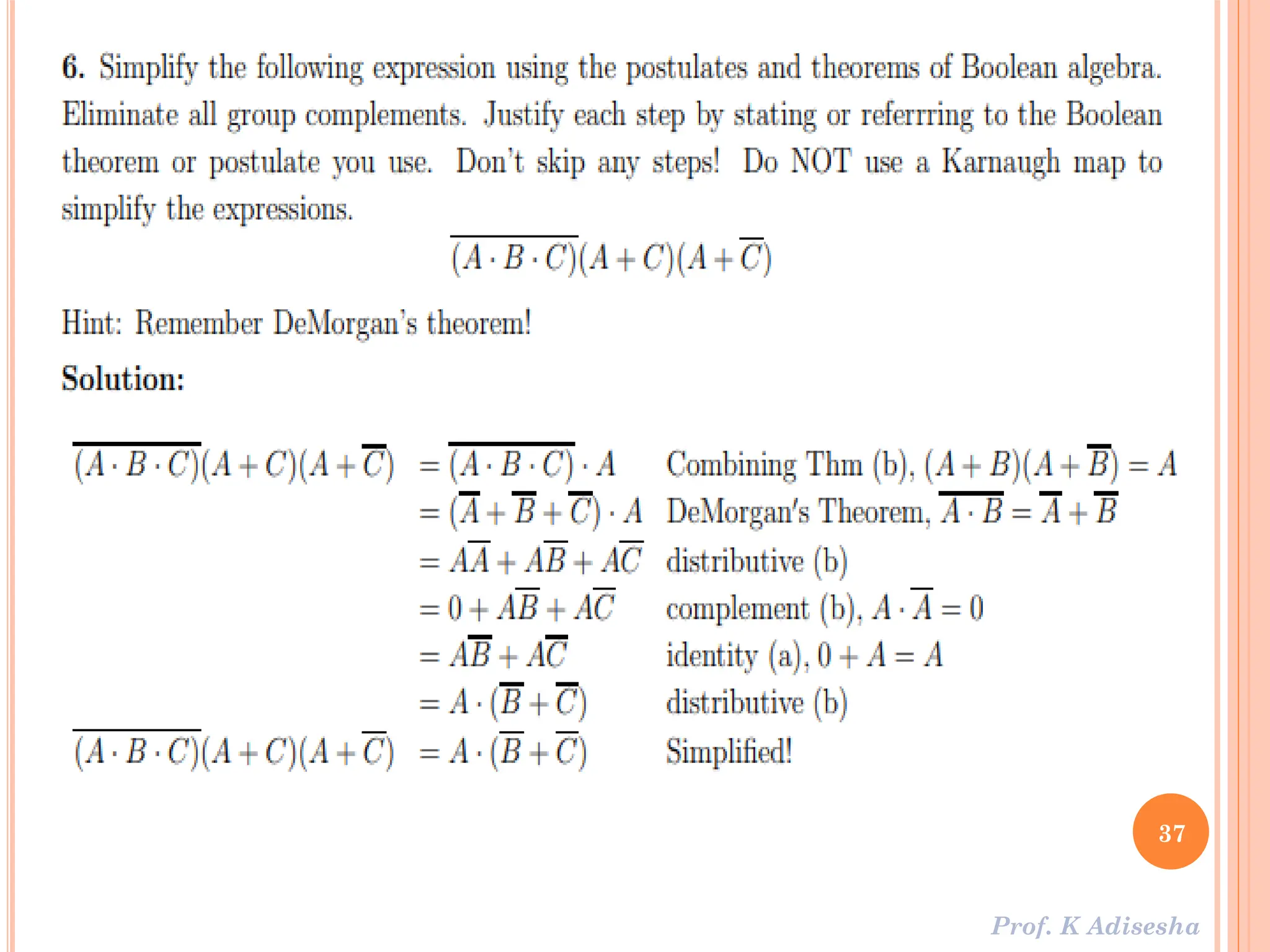 boolean algebra for logic circuits and switching | PDF