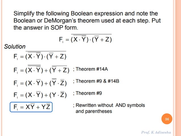boolean algebra for logic circuits and switching | PPT