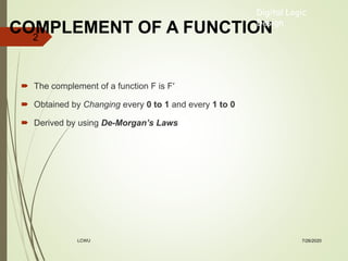 Boolean algebra and logic gates | PPT