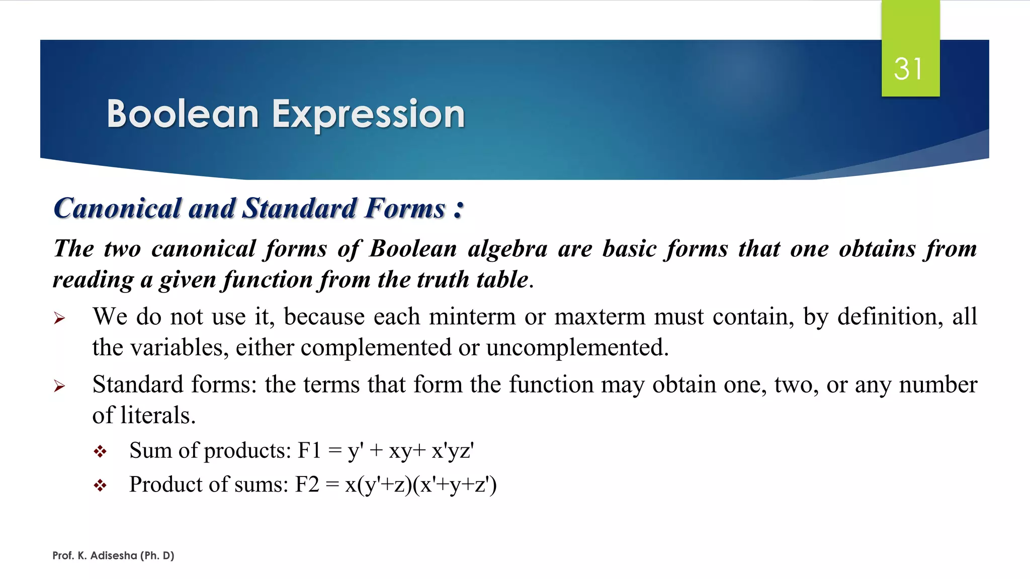 Boolean algebra & logic gates | PDF