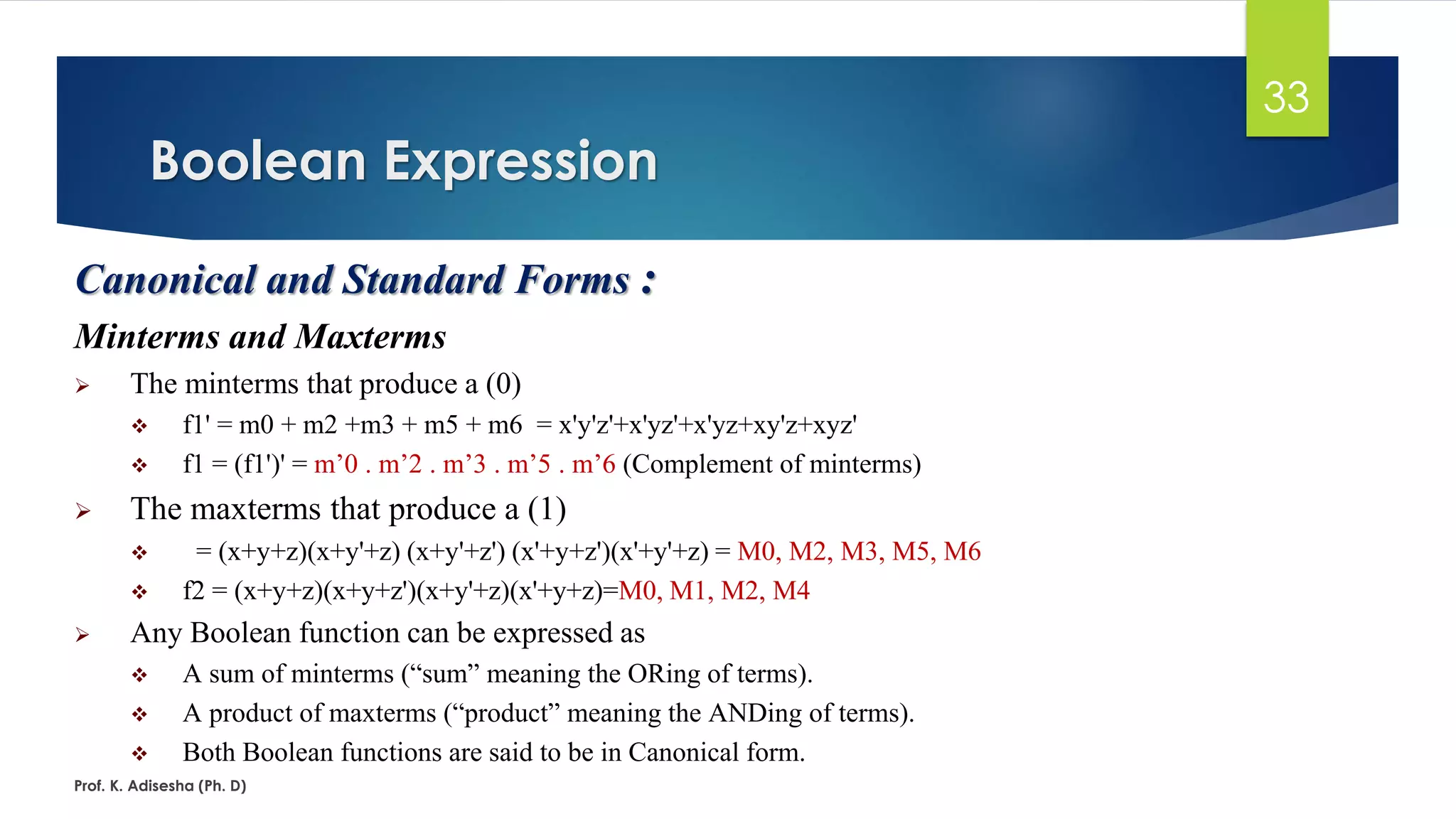 Boolean algebra & logic gates | PDF