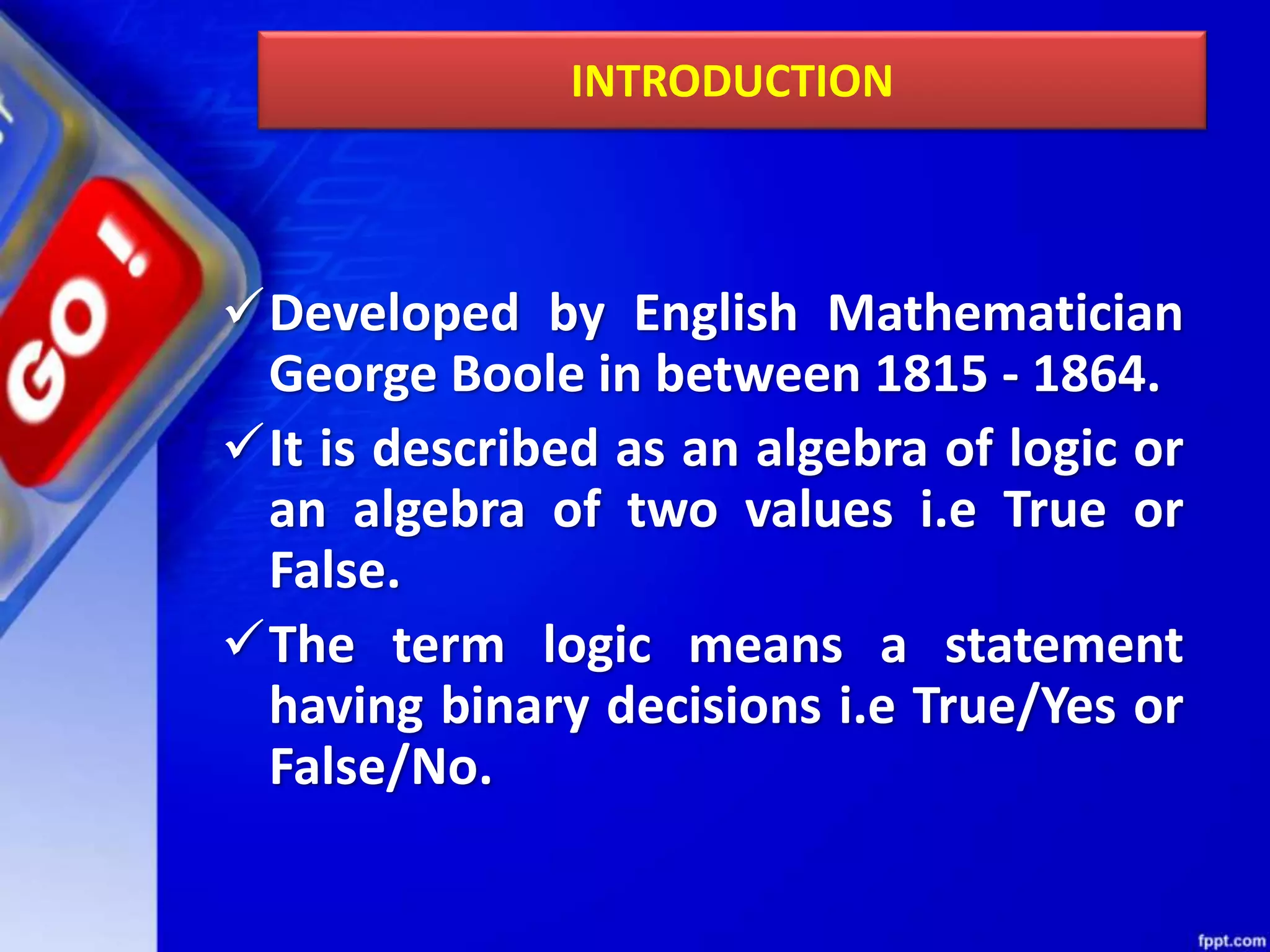 BOOLEAN ALGEBRA & LOGIC GATES.ppt BOOLEAN ALGEBRA & LOGIC GATES.ppt