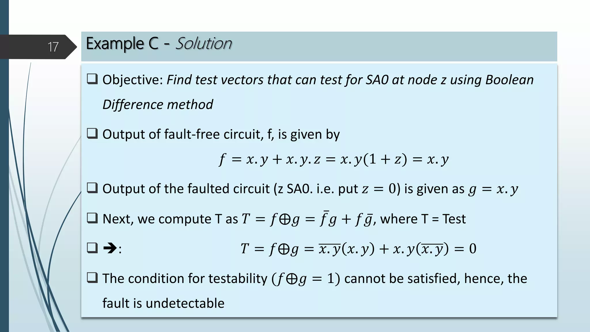 Boolean Difference Examples Ppt
