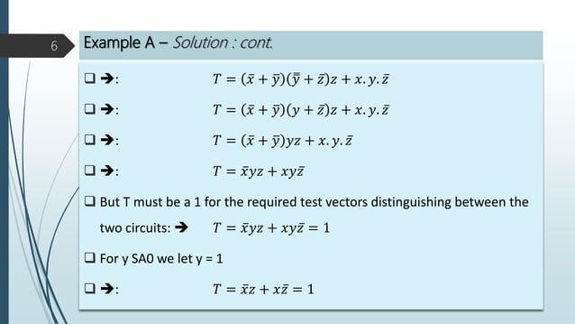 Boolean Difference Examples Ppt