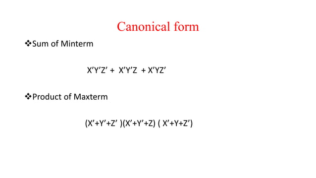 Boolean Function Forms Pptx
