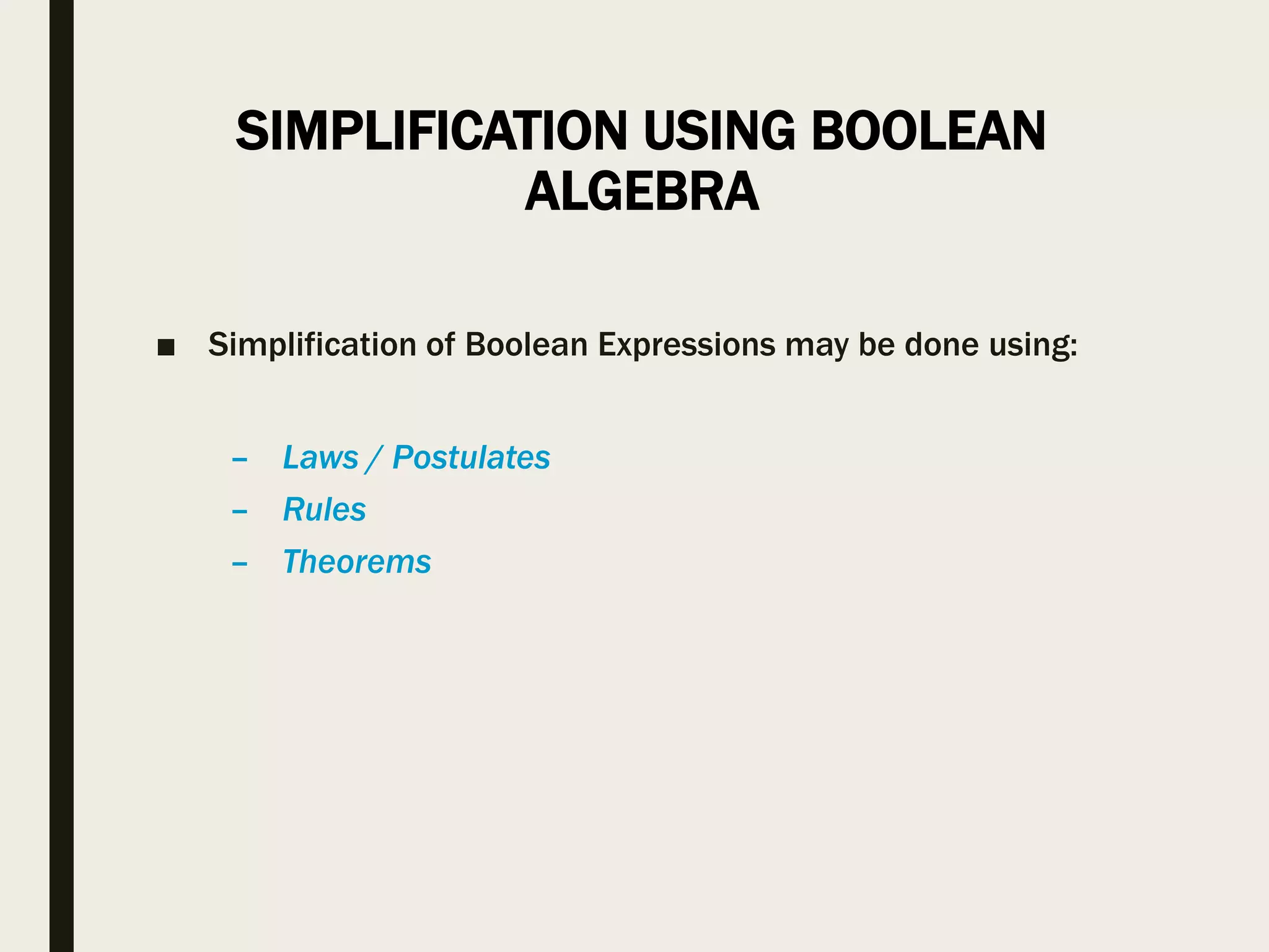 Boolean functions | PPT