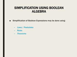 Boolean functions | PPT