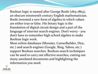 Boolean guidance | PPSX