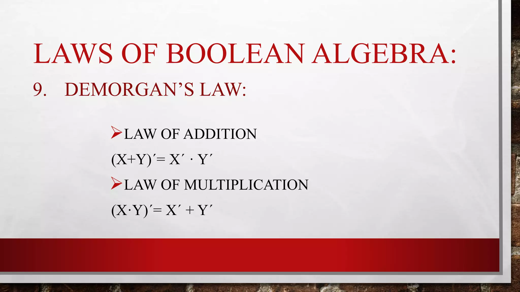 Boolean laws and some simplifications | PPT Boolean laws and some simplifications | PPT