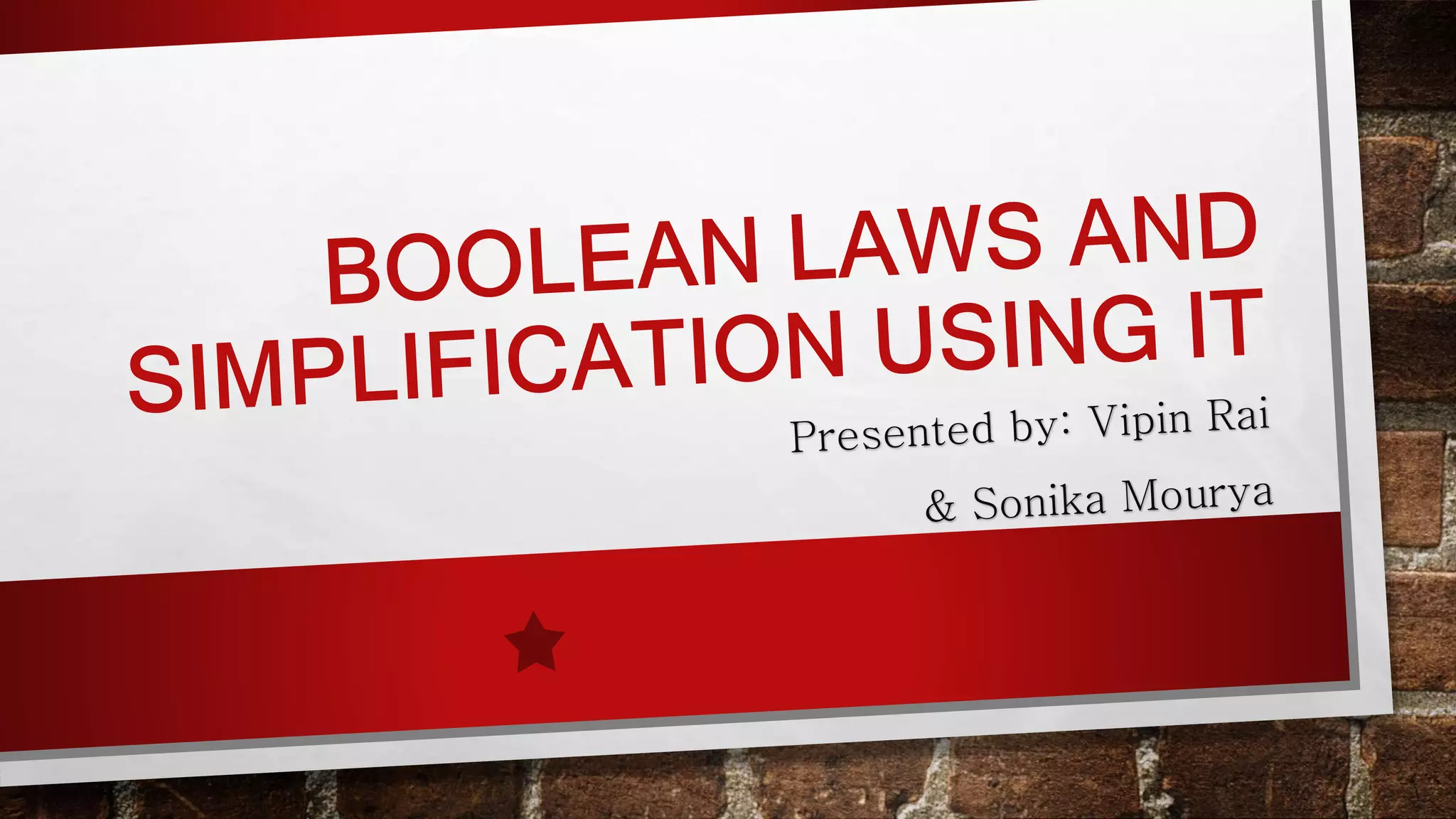 Boolean Laws And Some Simplifications Ppt