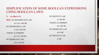 Boolean laws and some simplifications | PPT