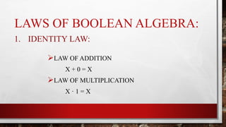 Boolean laws and some simplifications | PPT