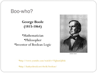 Boolean logic | PPT