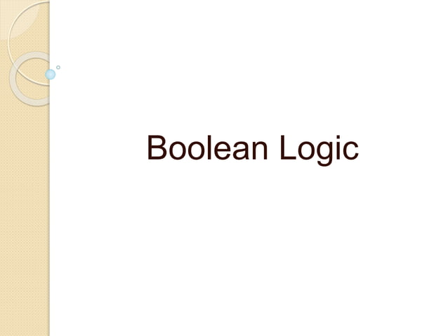 Boolean+logic | PPTX | Computing | Technology & Computing