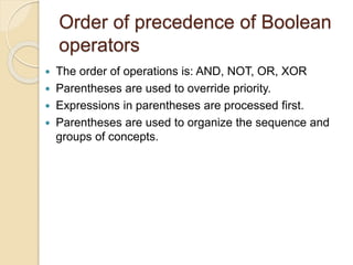 Boolean+logic | PPTX