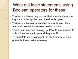 Boolean+logic | PPTX