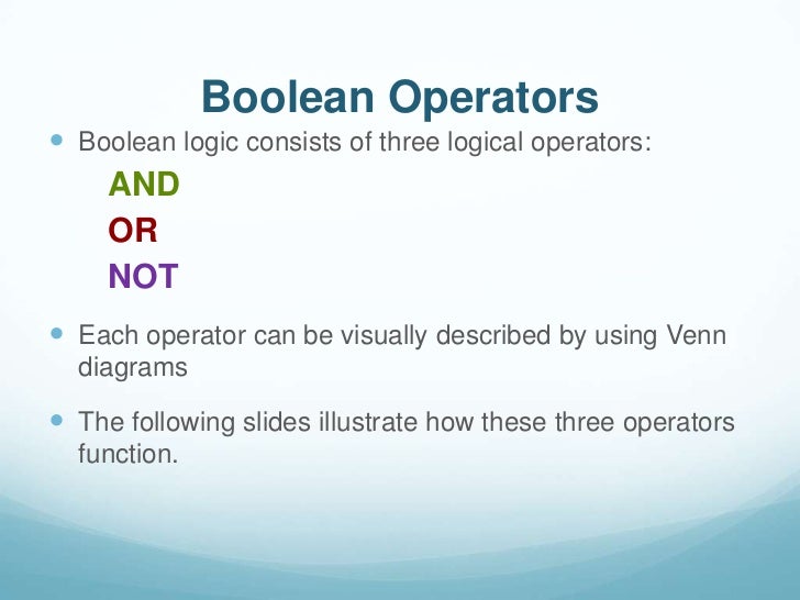 Boolean Logic Searching: A Primer
