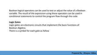 11. Boolean logic | PDF