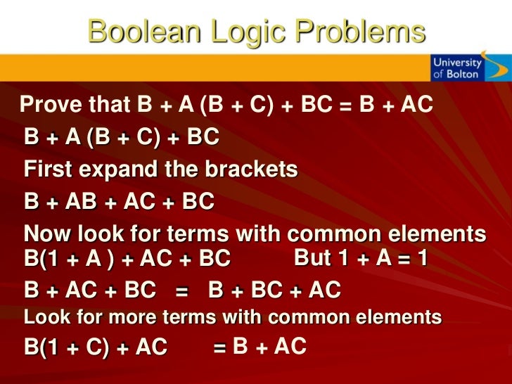 Boolean Logic Example