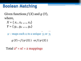 Boolean Matching in Logic Synthesis | PPT