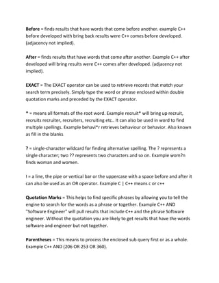 Boolean operators | DOC