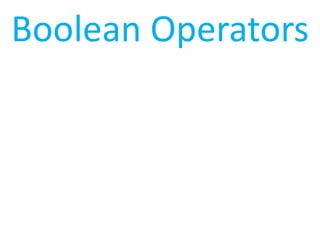 Boolean Operators - The Card Sort Game | PPTX
