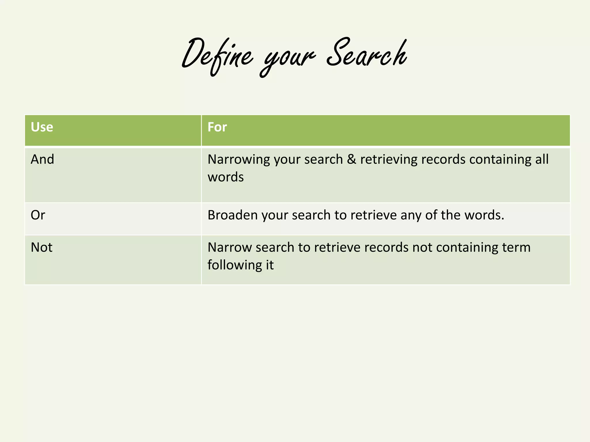Boolean Searching | PPT