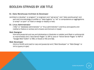 Boolean Search.. A Basic Level for internal KT/Reference material | PPT