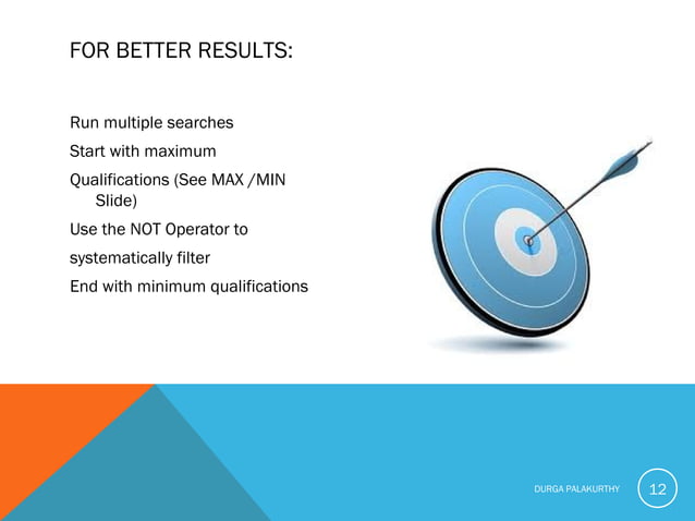 Boolean Search.. A Basic Level for internal KT/Reference material | PPT