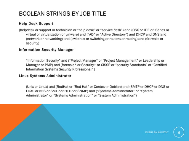 Boolean Search.. A Basic Level for internal KT/Reference material | PPT
